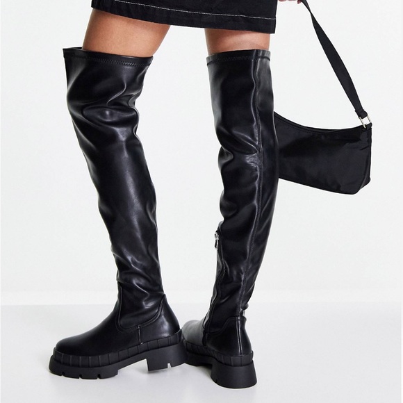 Raid London | Shoes | Raid Wide Fit Rooshi Over The Knee Stretch Boots ...